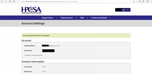 HPCSA portal for online registration and practitioner cards