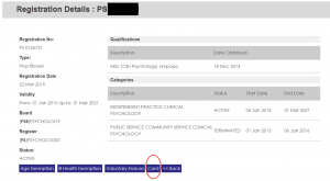 HPCSA portal for online registration and practitioner cards