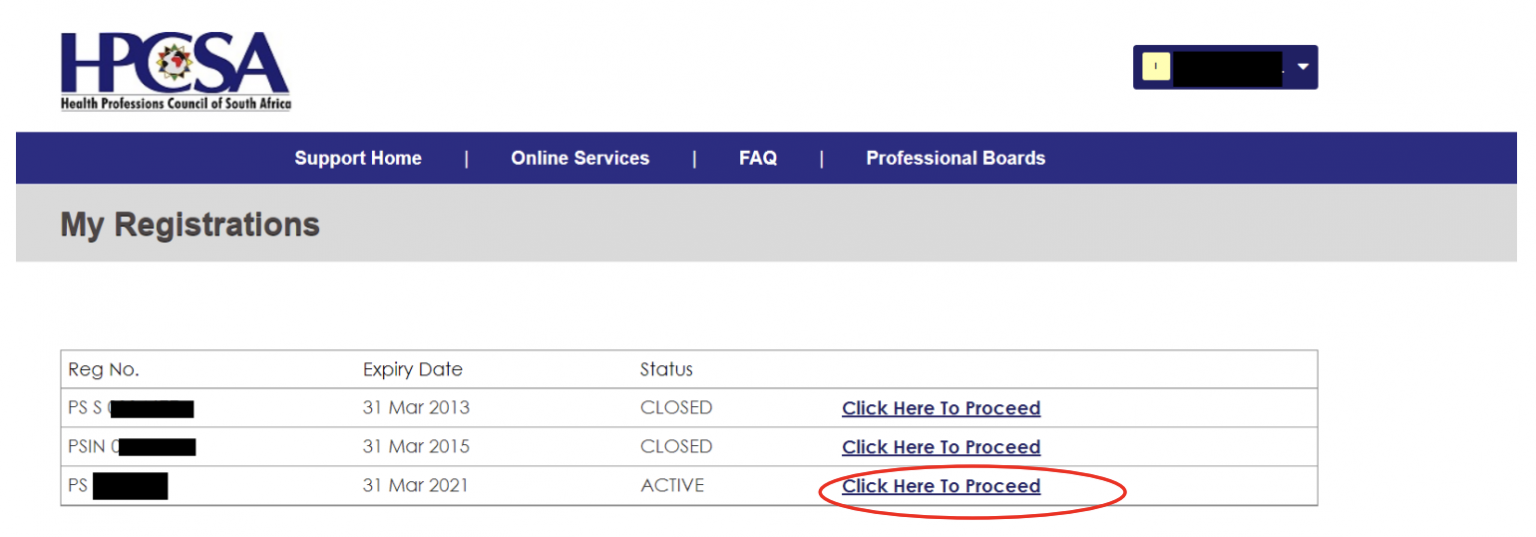Guide to HPCSA online membership renewal - HPCSA