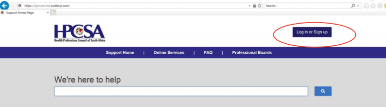 How to log a service request through the HPCSA portal