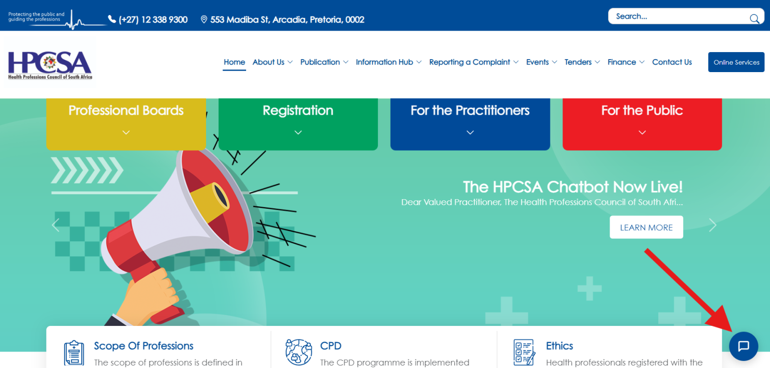 HPCSA Portal Enhancement Update